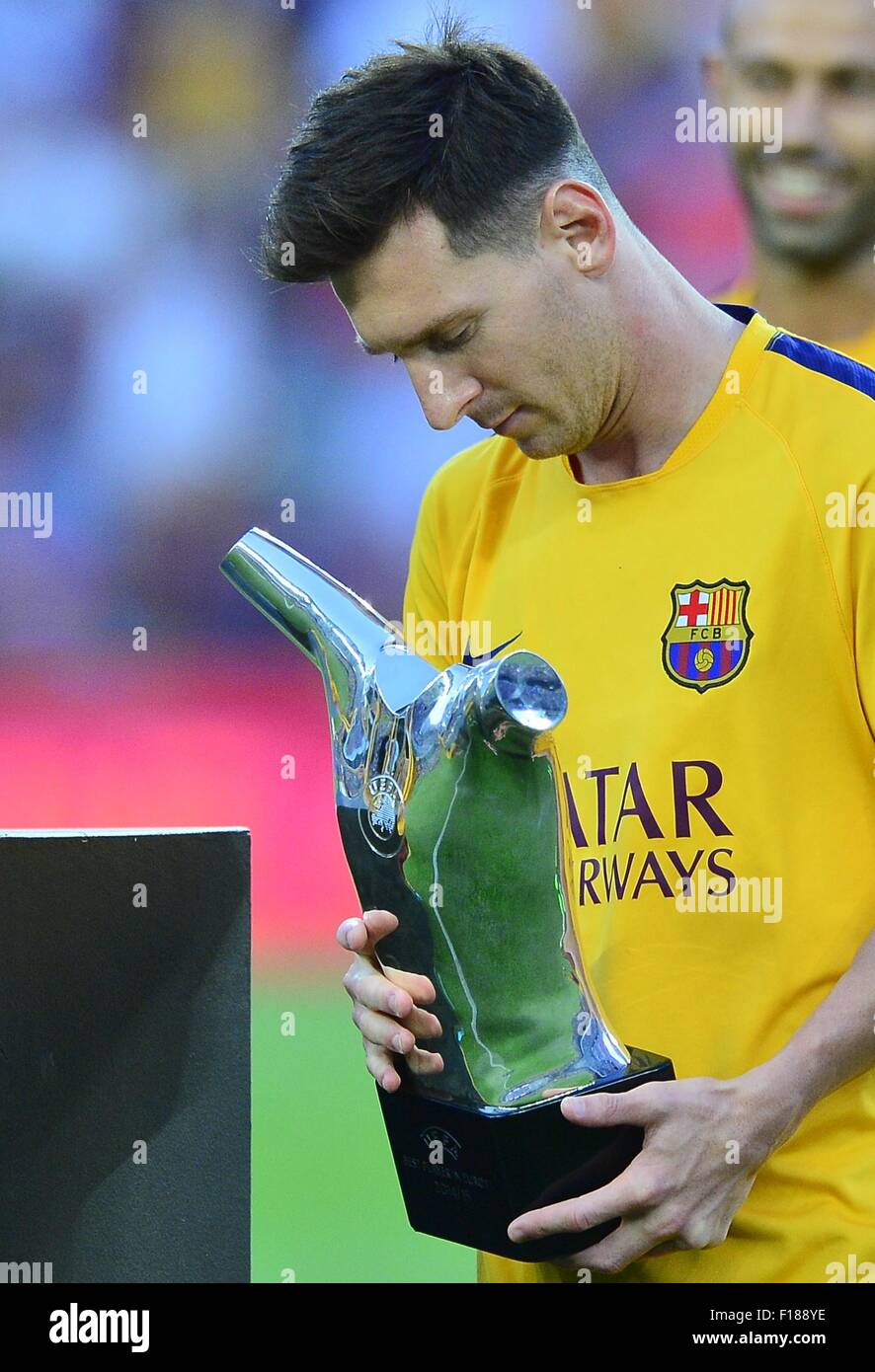 Barcelona, Spain. 29th Aug, 2015. FC Barcelona forward LIONEL MESSI ...