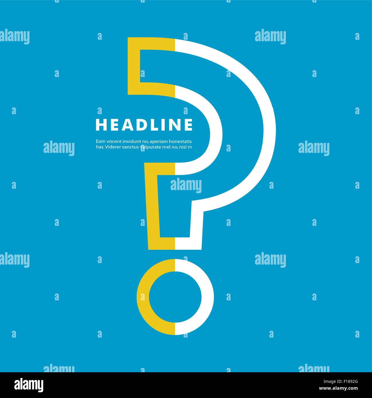 Flat vector question mark with space for text Stock Vector Image & Art ...