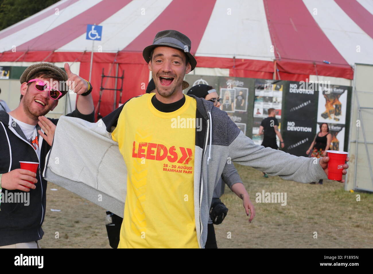 Leeds, Yorkshire, UK. 29th August, 2015. Festival goers at Leeds ...