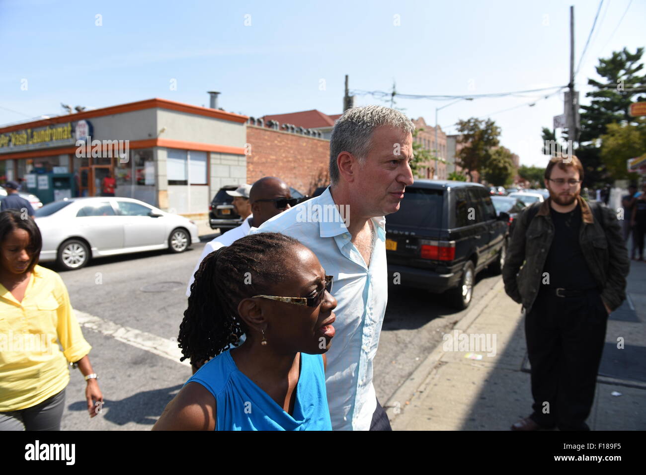 New York City, United States. 29th Aug, 2015. Mayor de Blasio and his ...