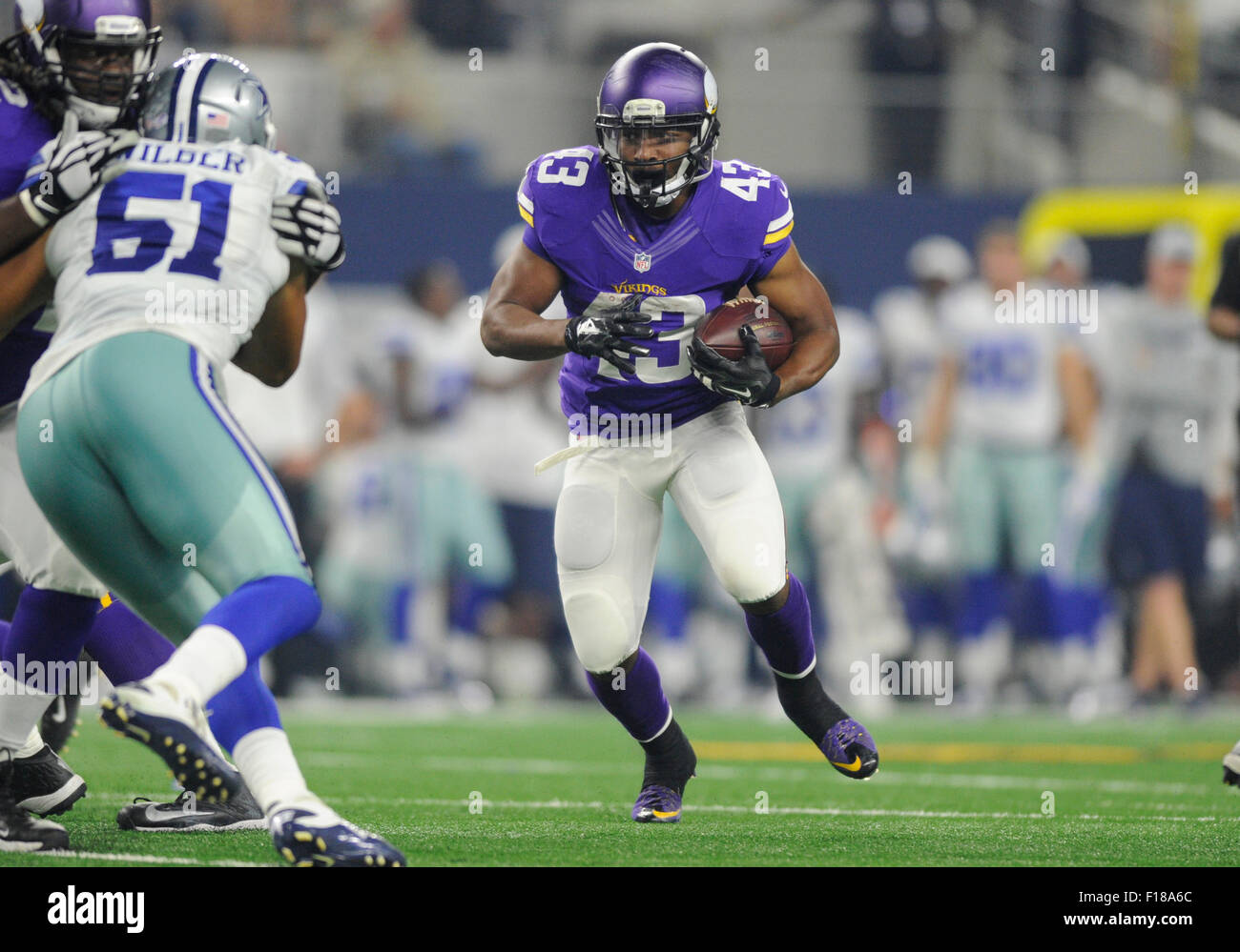 Arlington, Texas, USA. 29th August, 2015. Minnesota Vikings running ...
