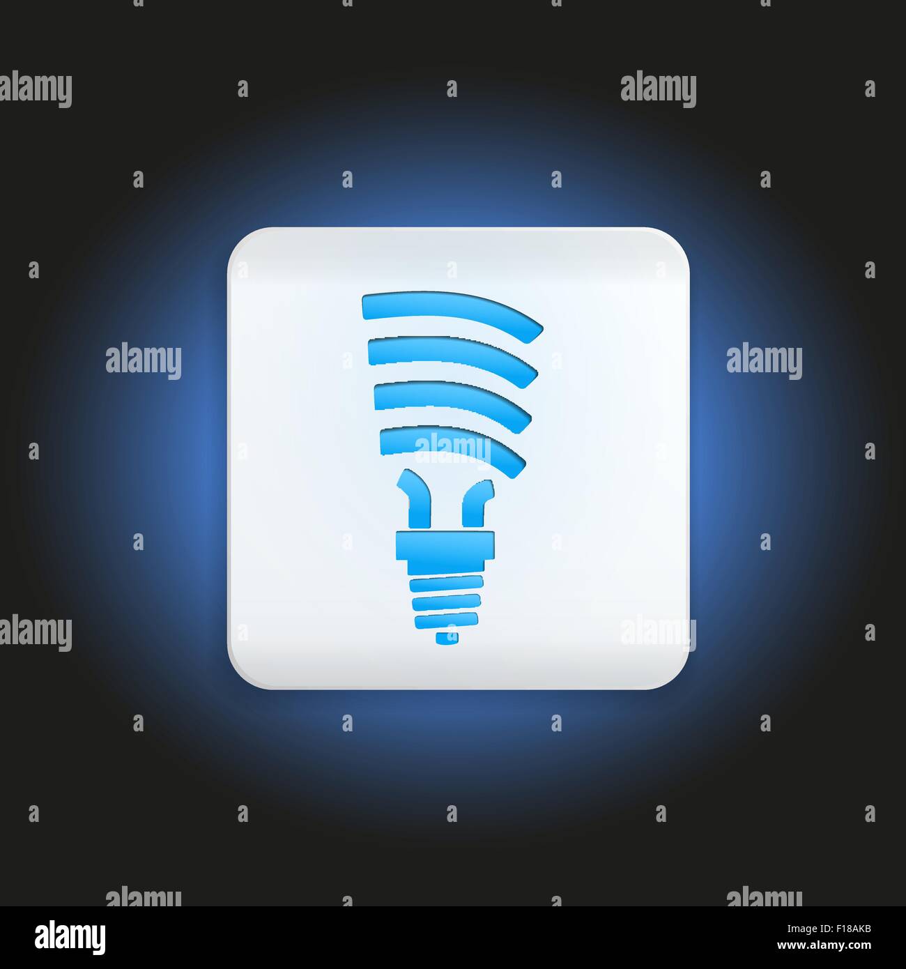 Button fluorescent light bulb Stock Vector Image & Art - Alamy