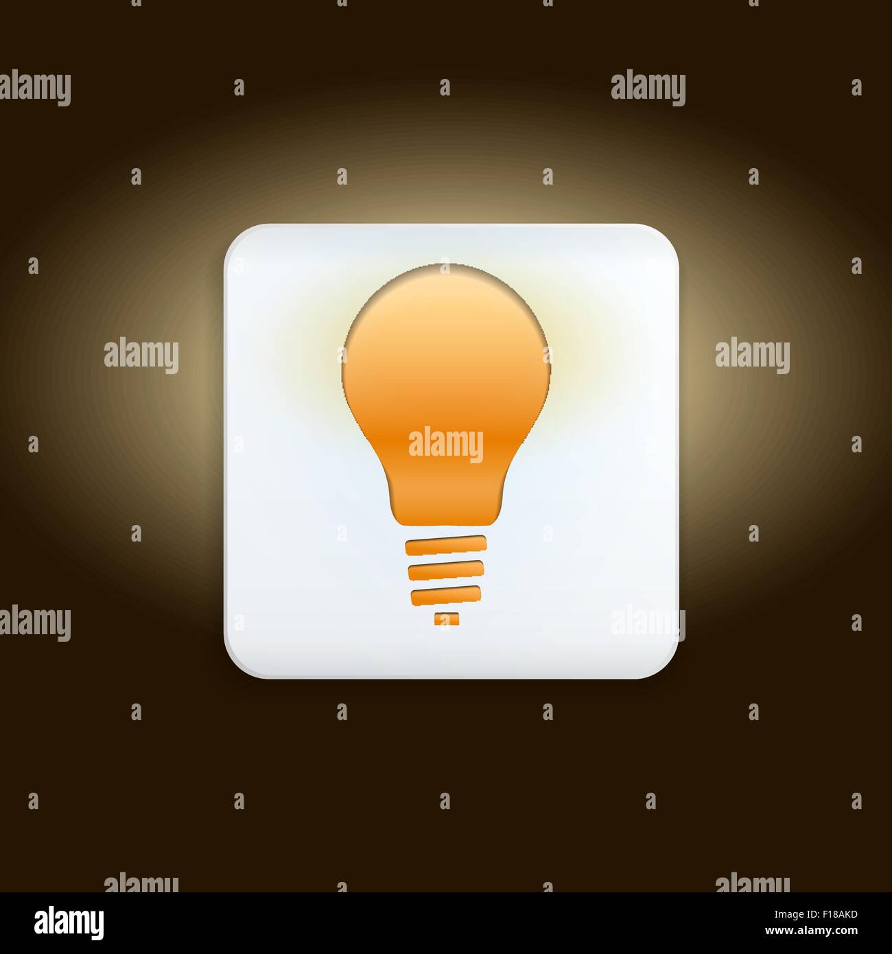 Vector light bulb button Stock Vector Image & Art - Alamy