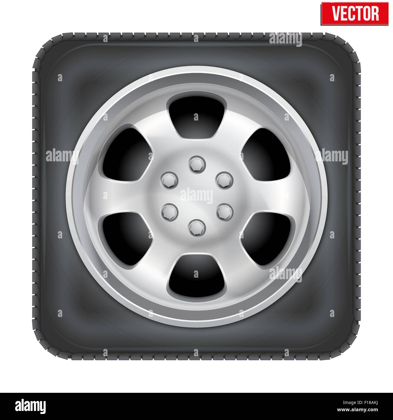 Icon of square car wheel on white background Stock Vector Image & Art ...