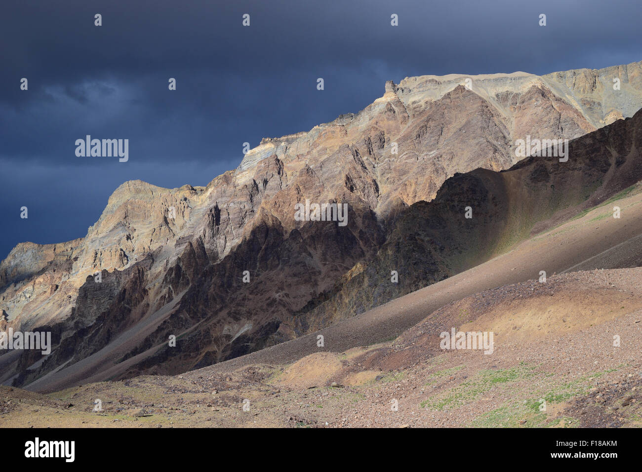 Ladakh India Himalayas Mountains in Dark and Light Combination typical ...