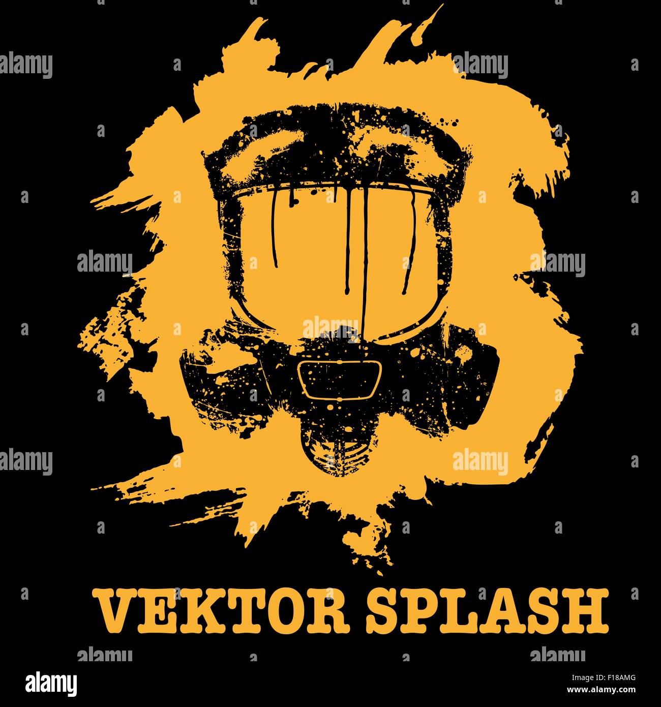 Gas mask of splattered paint Stock Vector Image & Art - Alamy