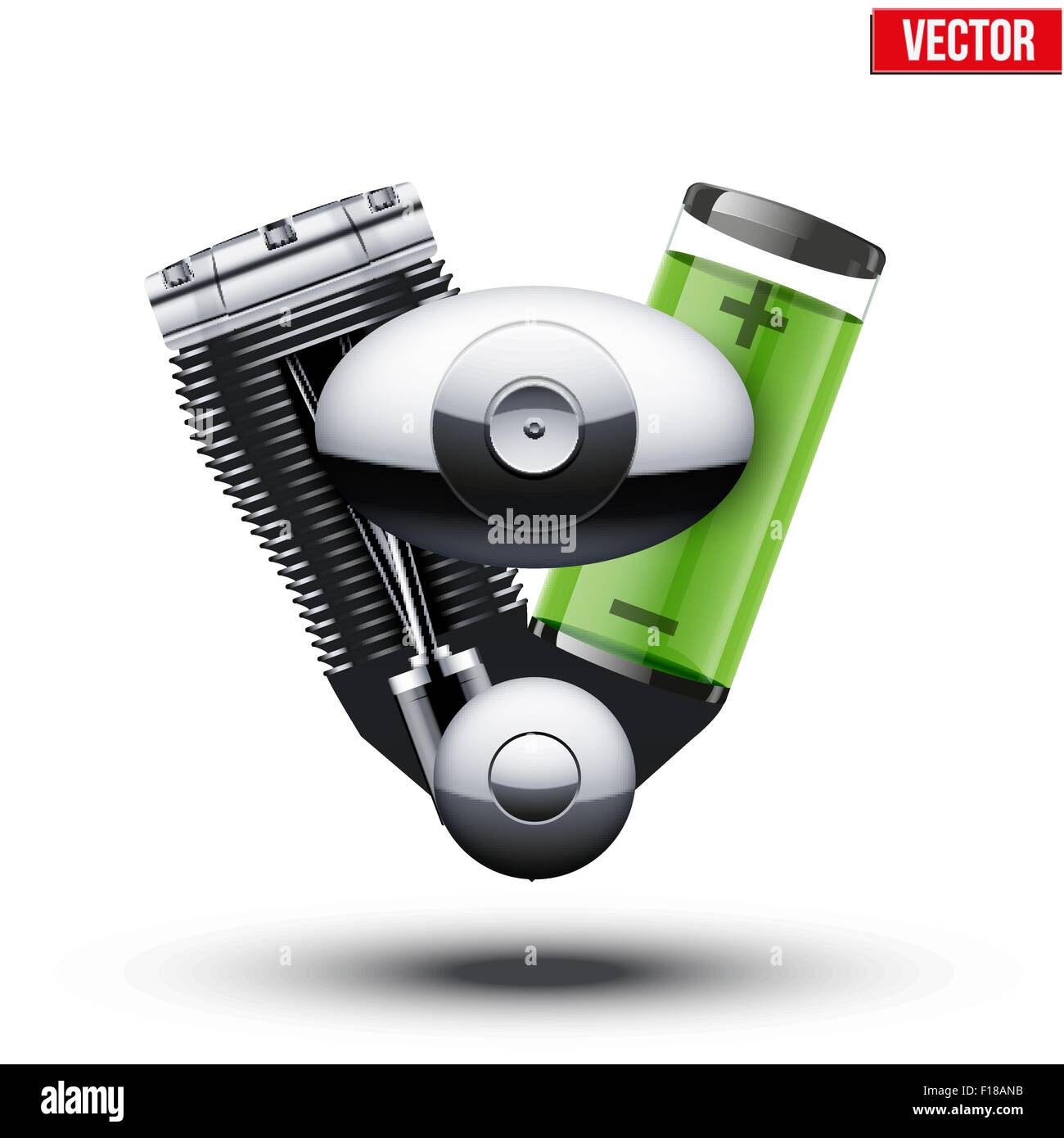 car hybrid engine isolated on white background Stock Vector Image & Art ...