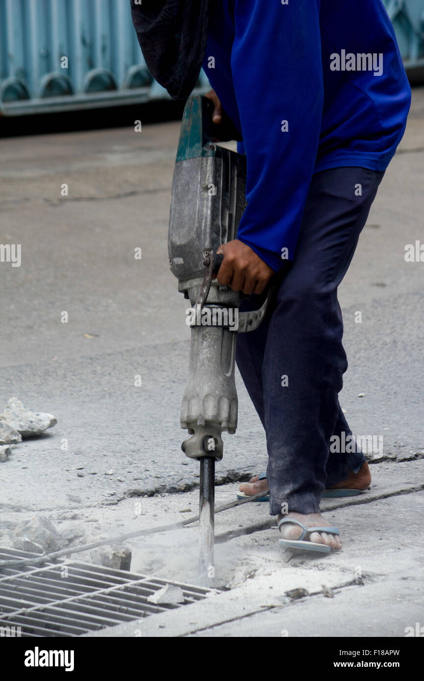 Man drilling road hi-res stock photography and images - Alamy