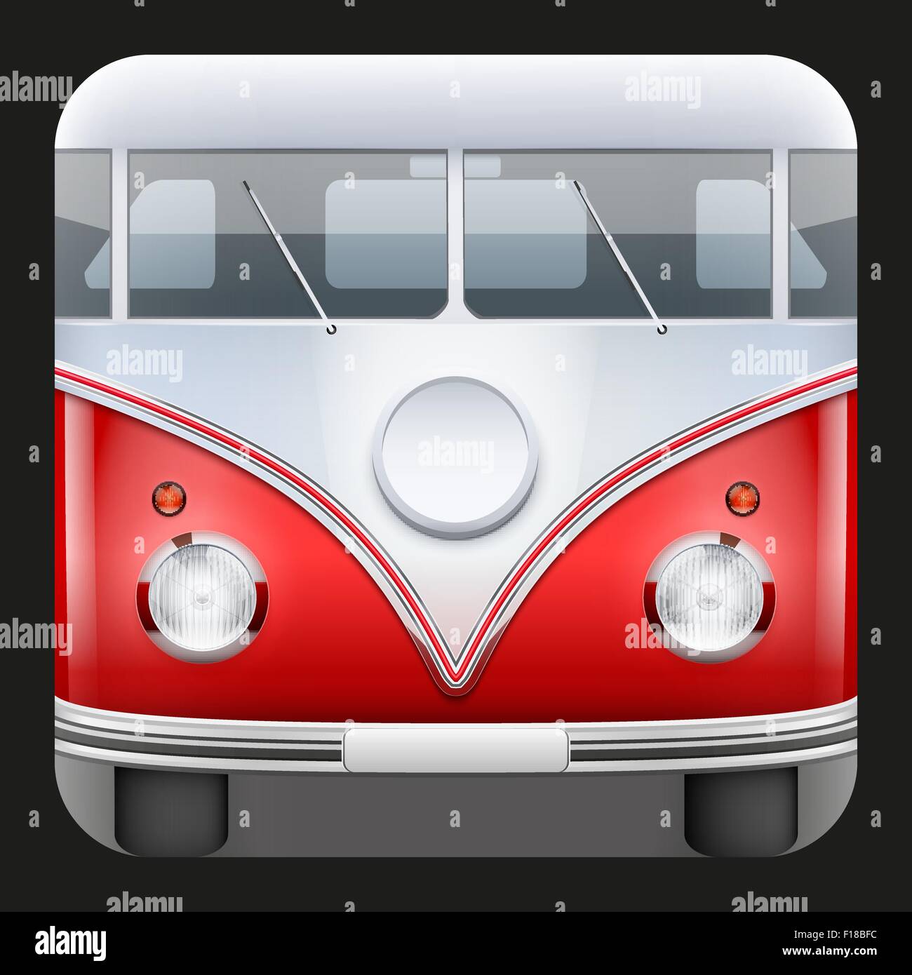 Square Icon Popular bus classic Camper Van Stock Vector Image & Art - Alamy