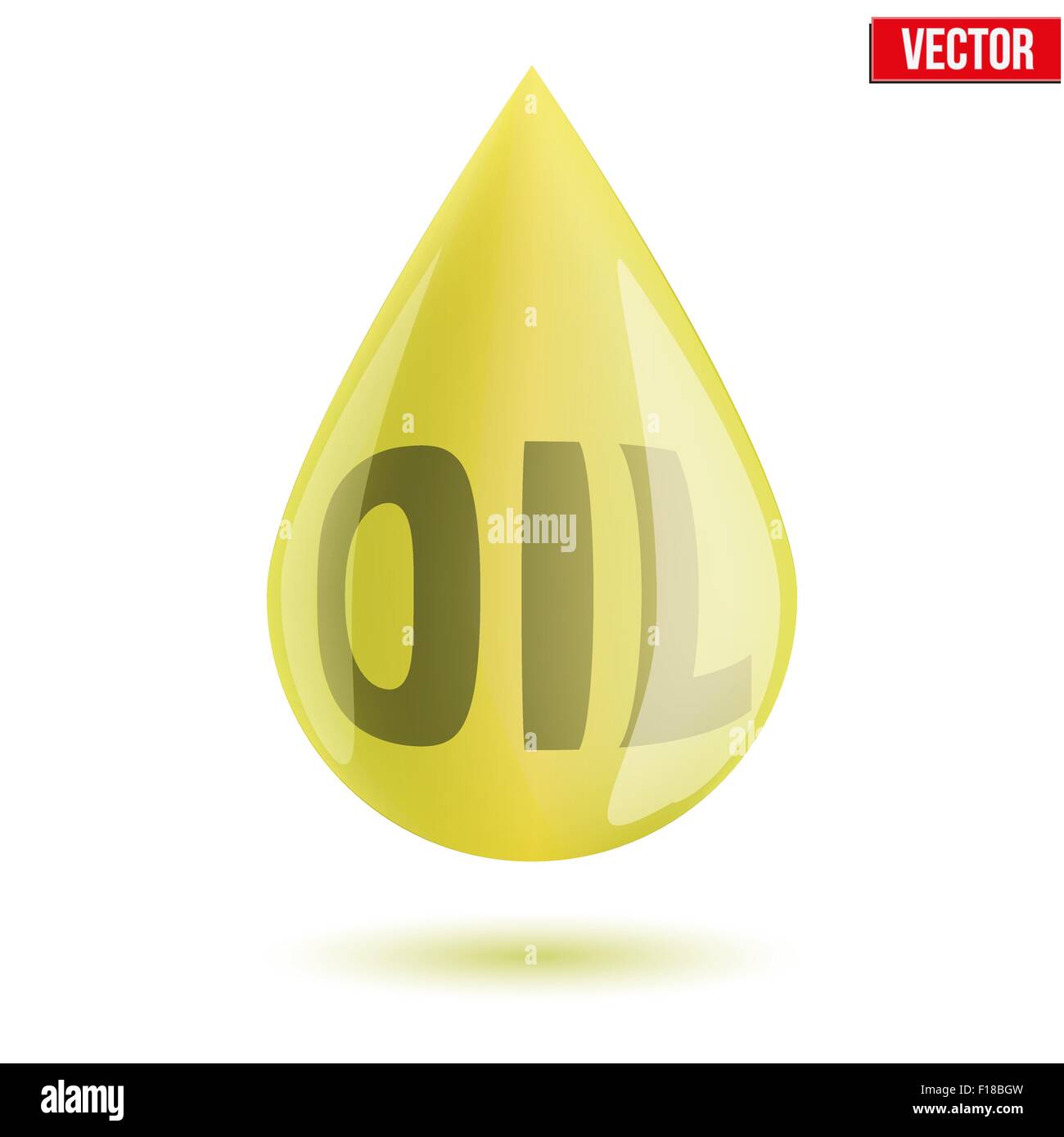 Shiny olive oil drop isolated on white background Stock Vector Image ...