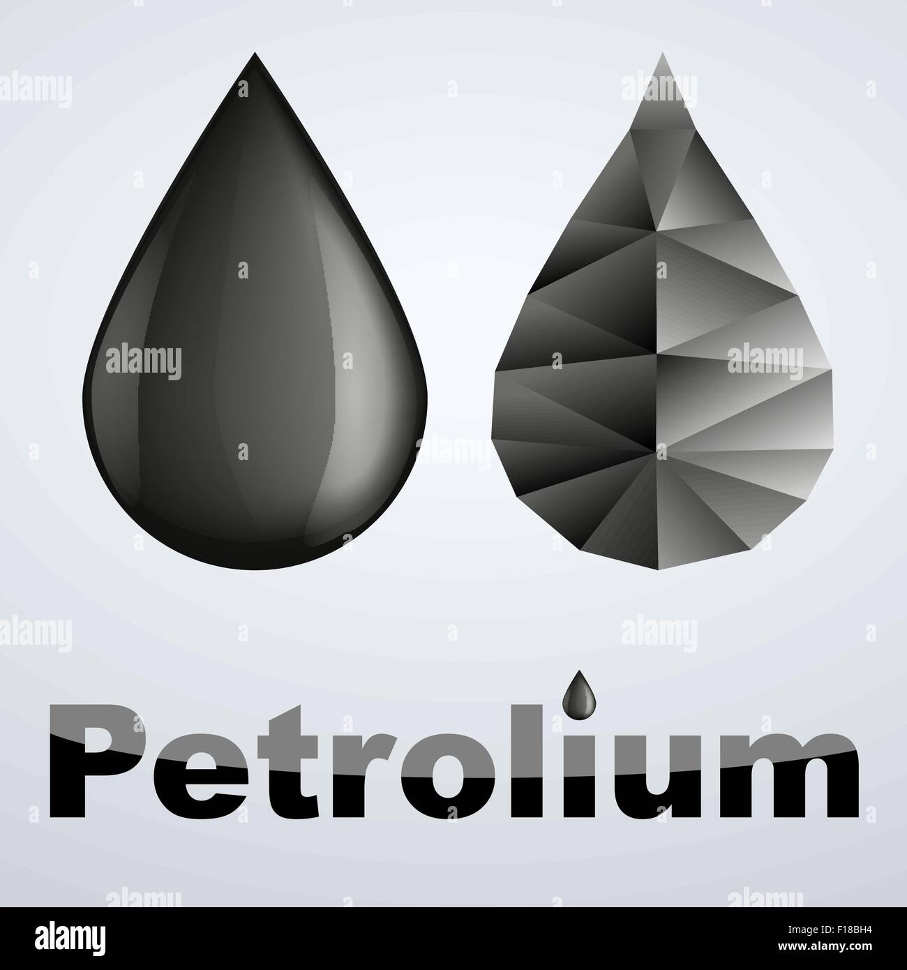 Vector illustration of two petroleum black drop Stock Vector Image ...