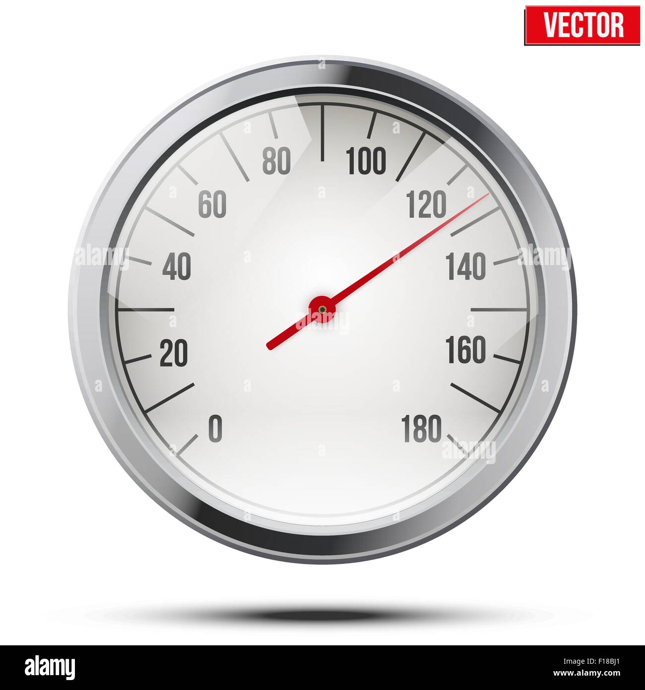 Classic round scale Speedometer. Vector Illustration Stock Vector Image ...