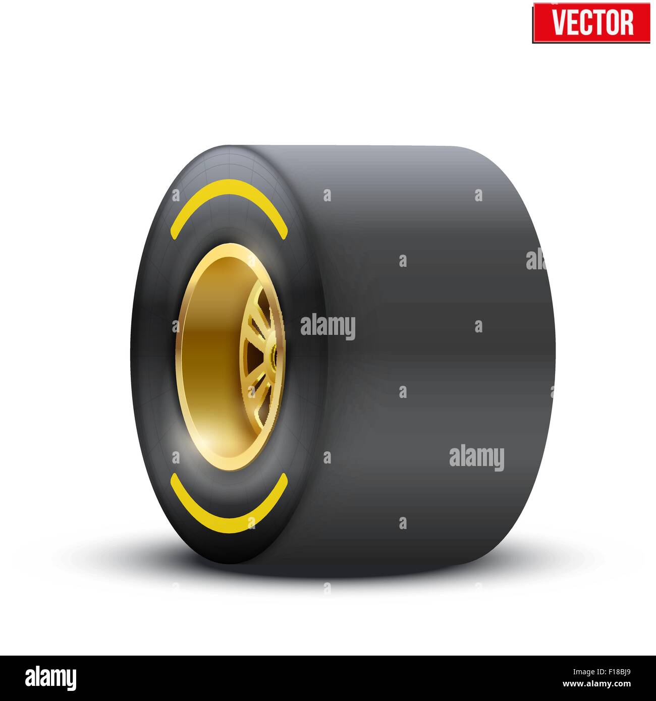 sports car wide wheel. vector illustration Stock Vector Image & Art - Alamy