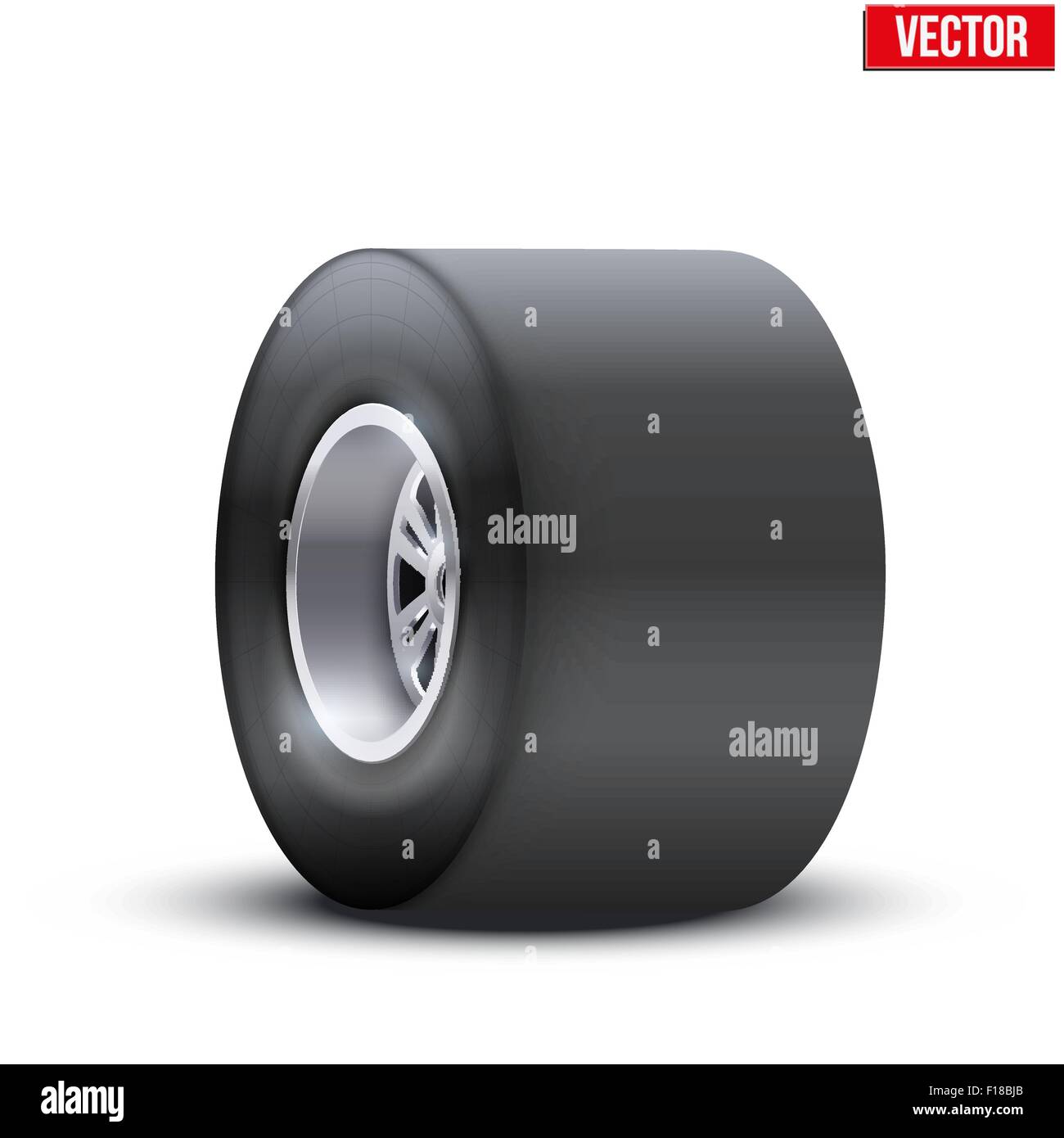 sports car wide wheel. vector illustration Stock Vector Image & Art - Alamy