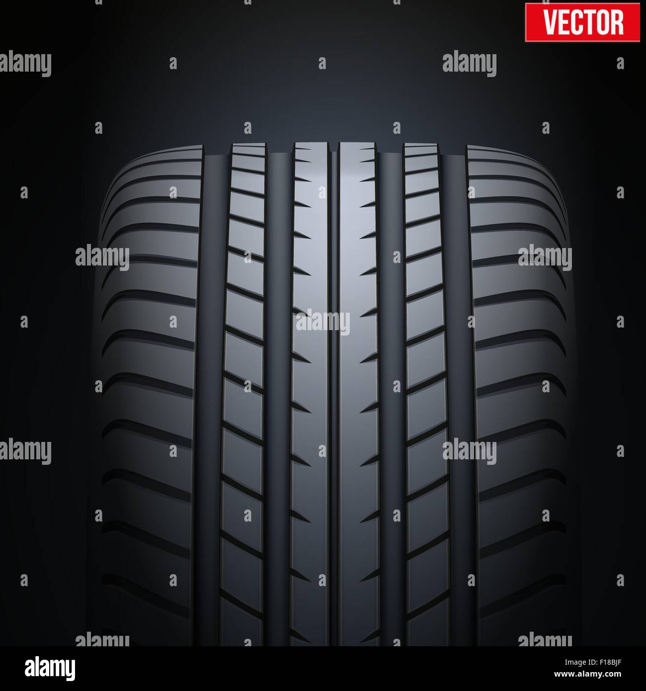 Realistic rubber tires banner. Vector Illustration Stock Vector Image ...