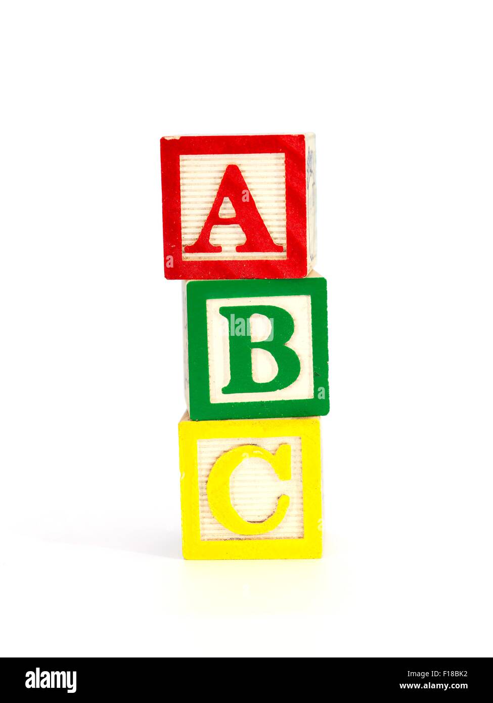 A close up shot of ABC blocks Stock Photo - Alamy