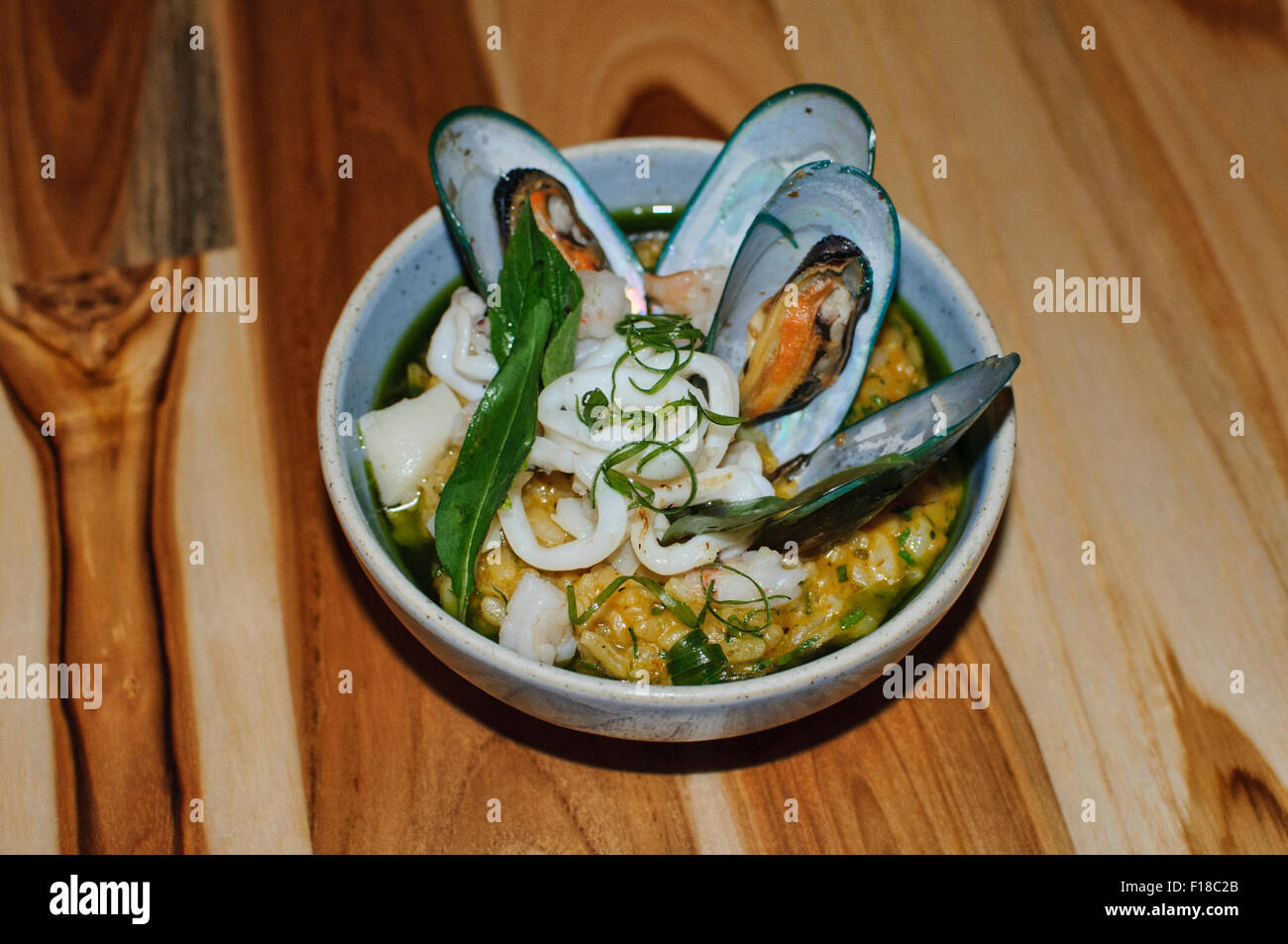 Fine Dining, Gourmet Mussel Stock Photo - Alamy