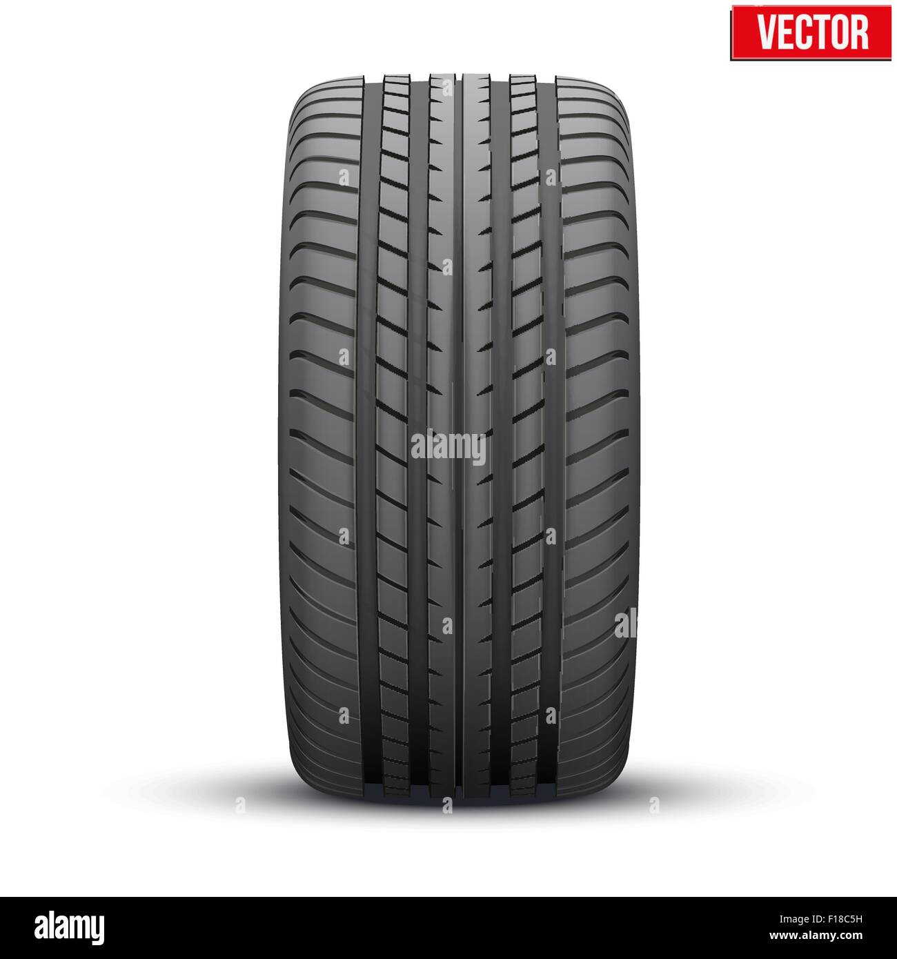 Realistic rubber tire symbol. Vector Illustration Stock Vector Image ...