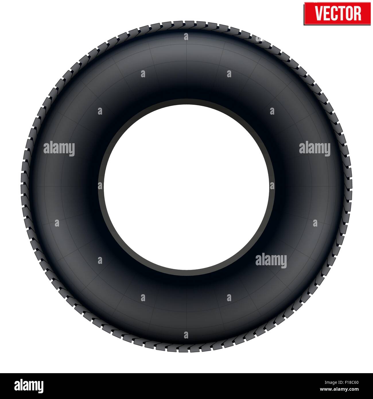 Side view of Realistic rubber tire symbol. Vector Illustration Stock ...