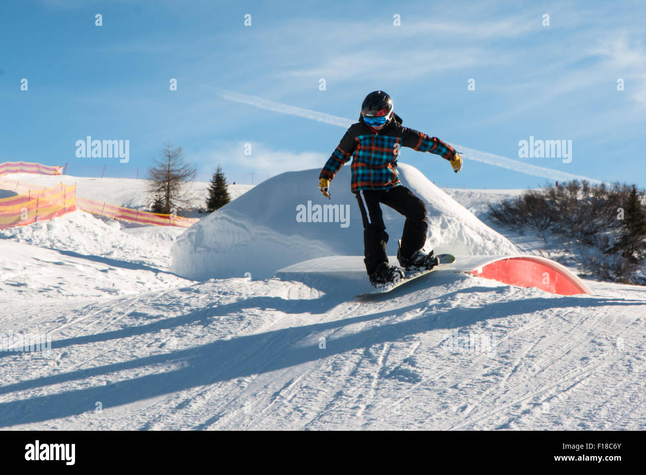 Snowboarder with helmet hi-res stock photography and images - Alamy