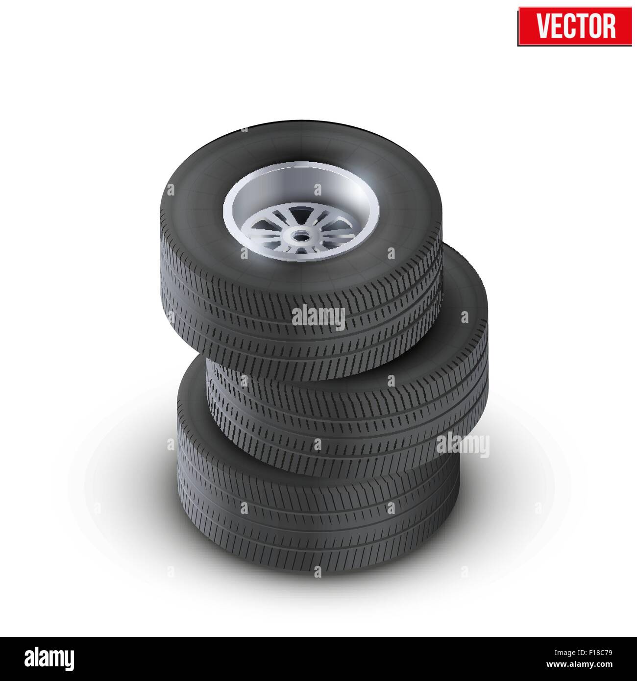 Alloy Wheels Stack Stock Vector Images - Alamy