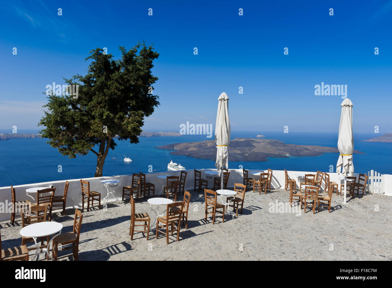 A scenic view form the Caldera in Santorini, Greece Stock Photo - Alamy