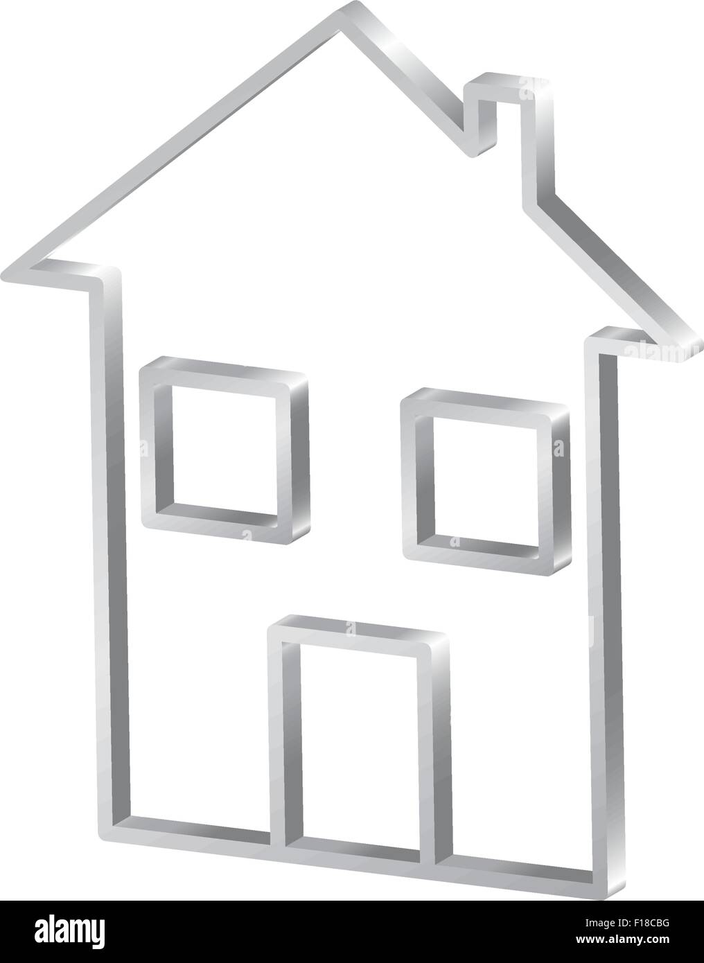 Metallic house symbol on Stock Vector Images - Alamy