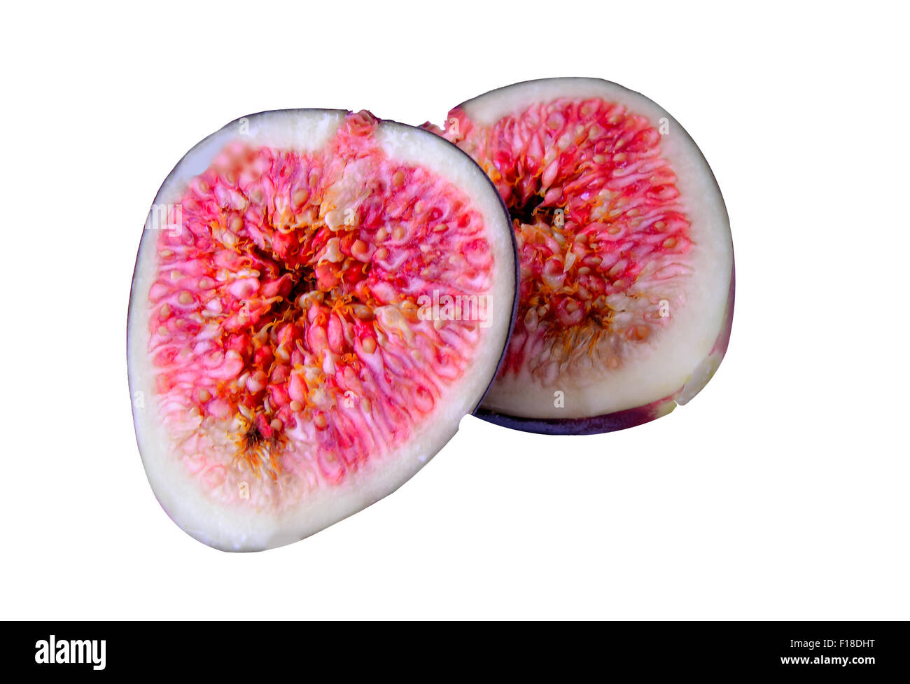 Half fresh fig on Cut Out Stock Images & Pictures - Alamy