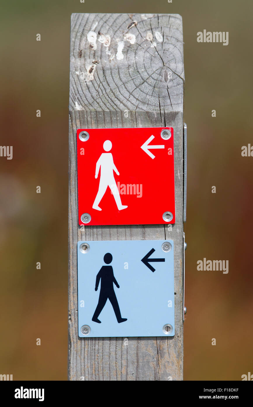 Public footpath sign, route through dutch nature Stock Photo - Alamy