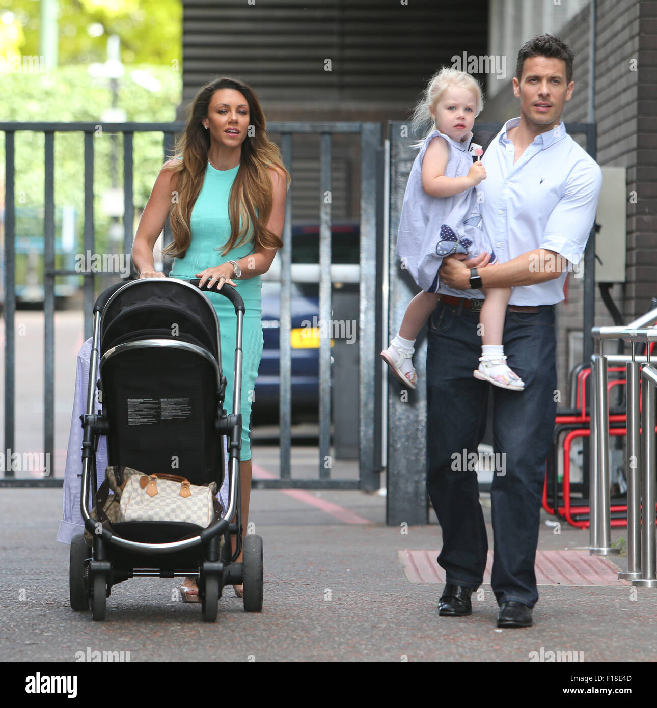 Michelle Heaton and her family outside ITV Studios Featuring: Michelle ...