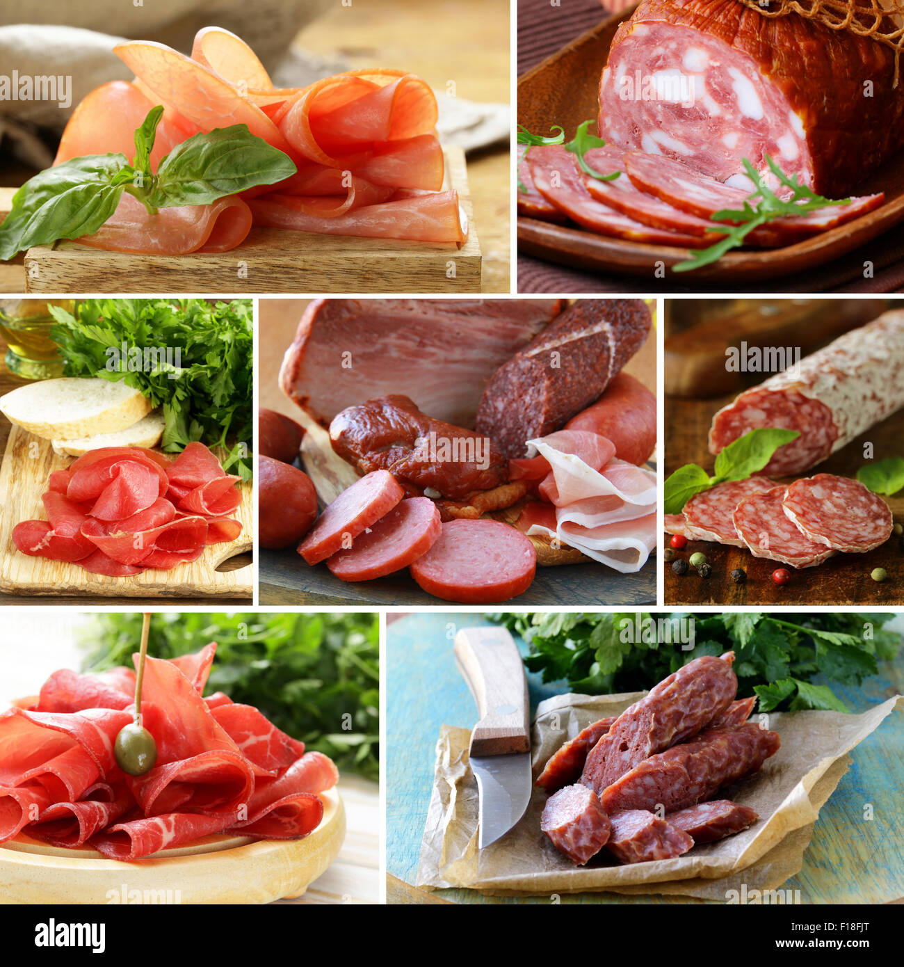 Meat collage hi-res stock photography and images - Alamy
