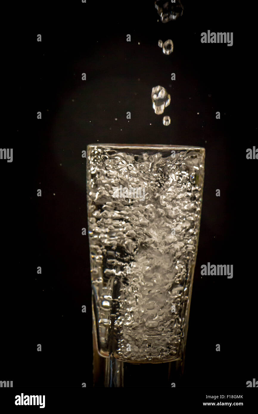 glass, full, water, overflow, cafe, drink, concept, restaurant, light ...