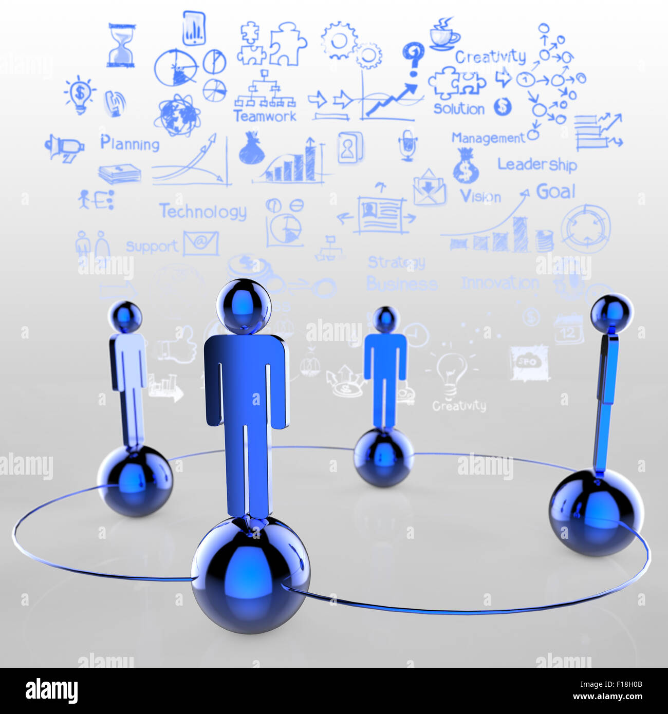 3d stainless human social network as concept Stock Photo - Alamy