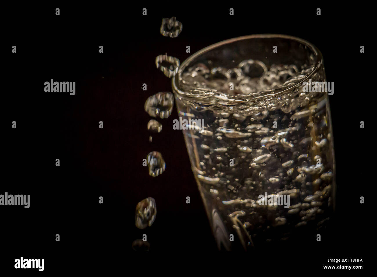 glass, full, water, overflow, cafe, drink, concept, restaurant, light ...