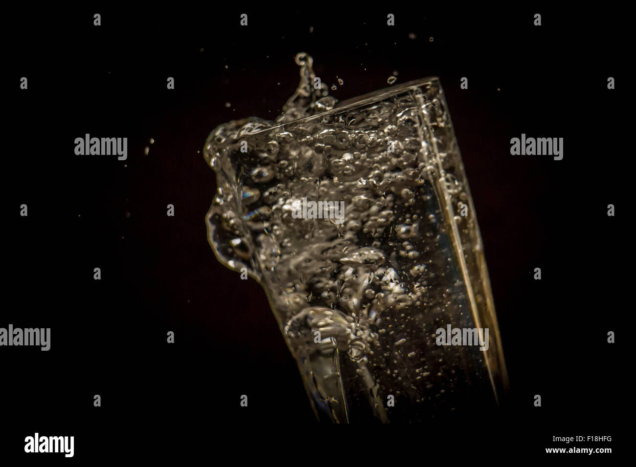 glass, full, water, overflow, cafe, drink, concept, restaurant, light ...