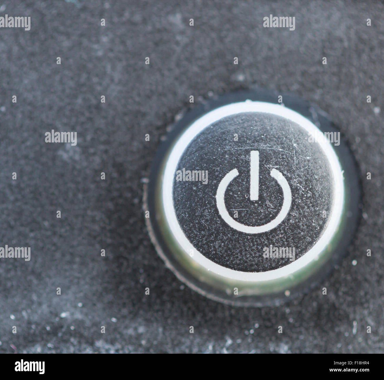 Powen on Button Stock Photo - Alamy