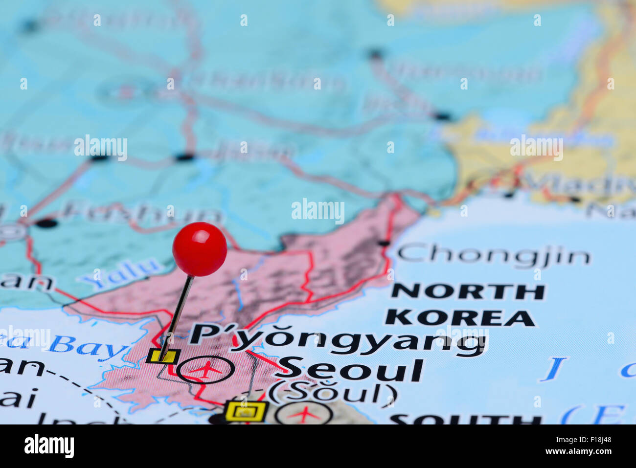 Pyongyang north korea map hi-res stock photography and images - Alamy