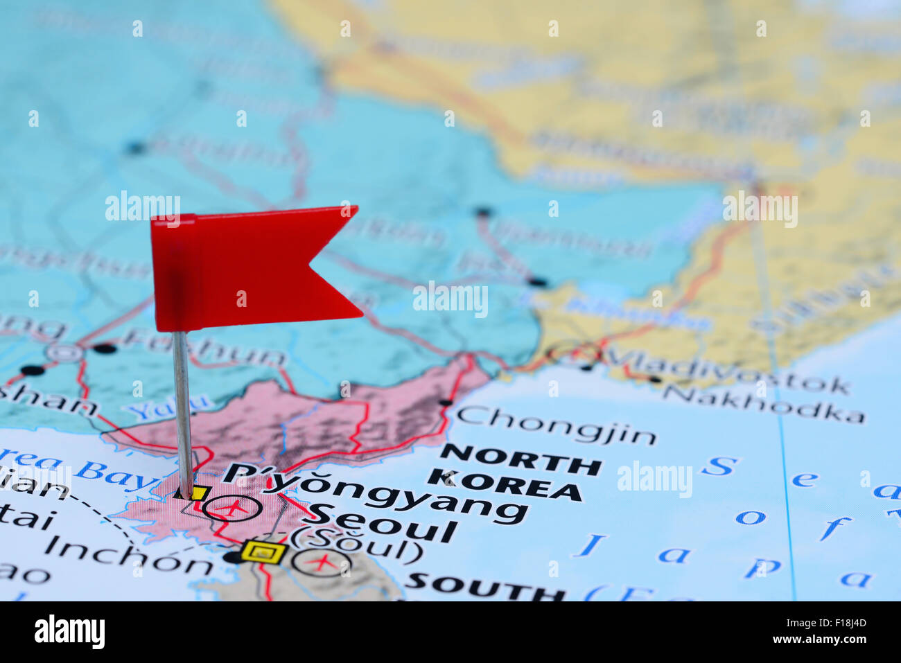 Pyongyang map hi-res stock photography and images - Alamy