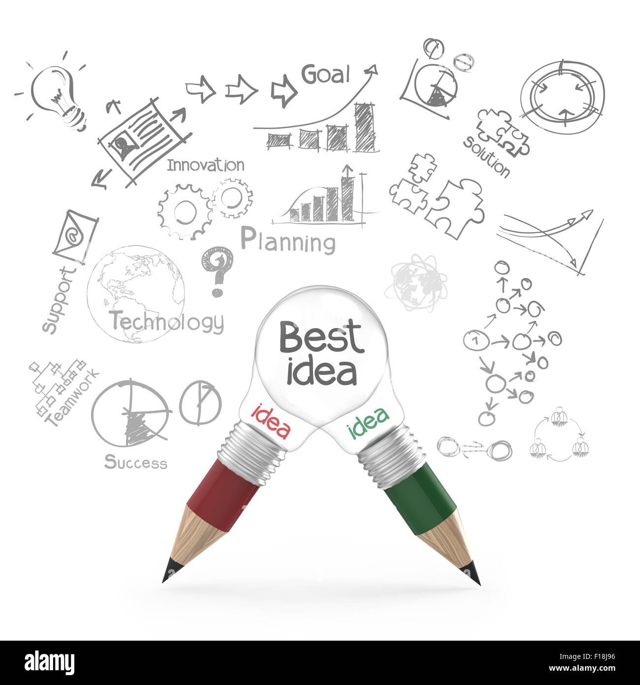 Solution icon simple creative Cut Out Stock Images & Pictures - Alamy