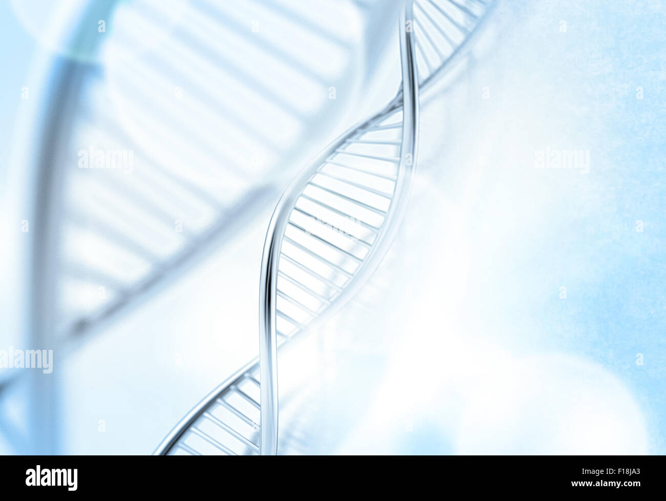 a dna in medical colour background Stock Photo - Alamy