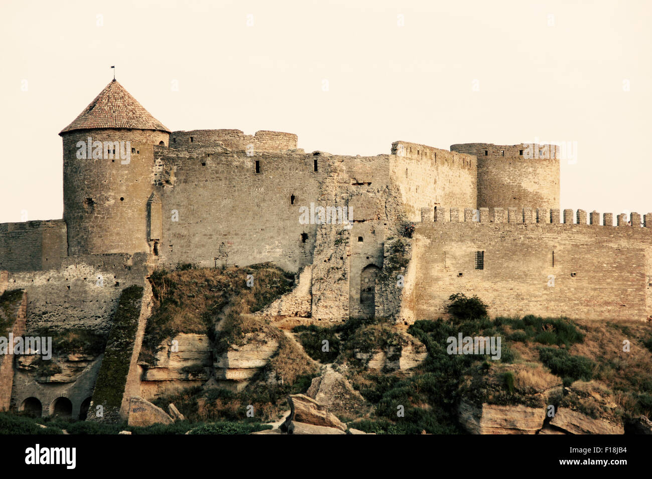 big moat of the Belgorod-Dniester old fortress Stock Photo - Alamy