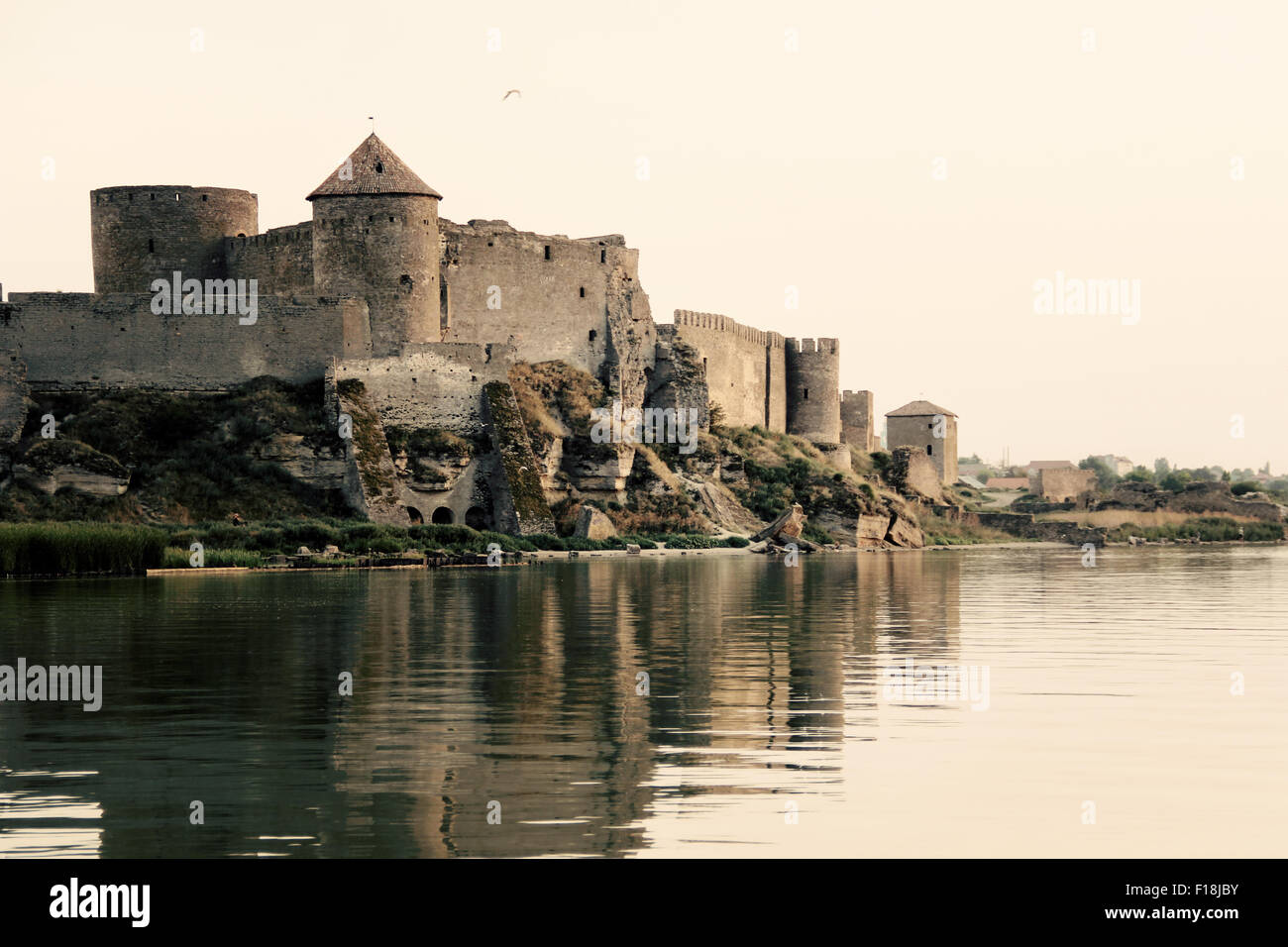 big moat of the Belgorod-Dniester old fortress Stock Photo - Alamy