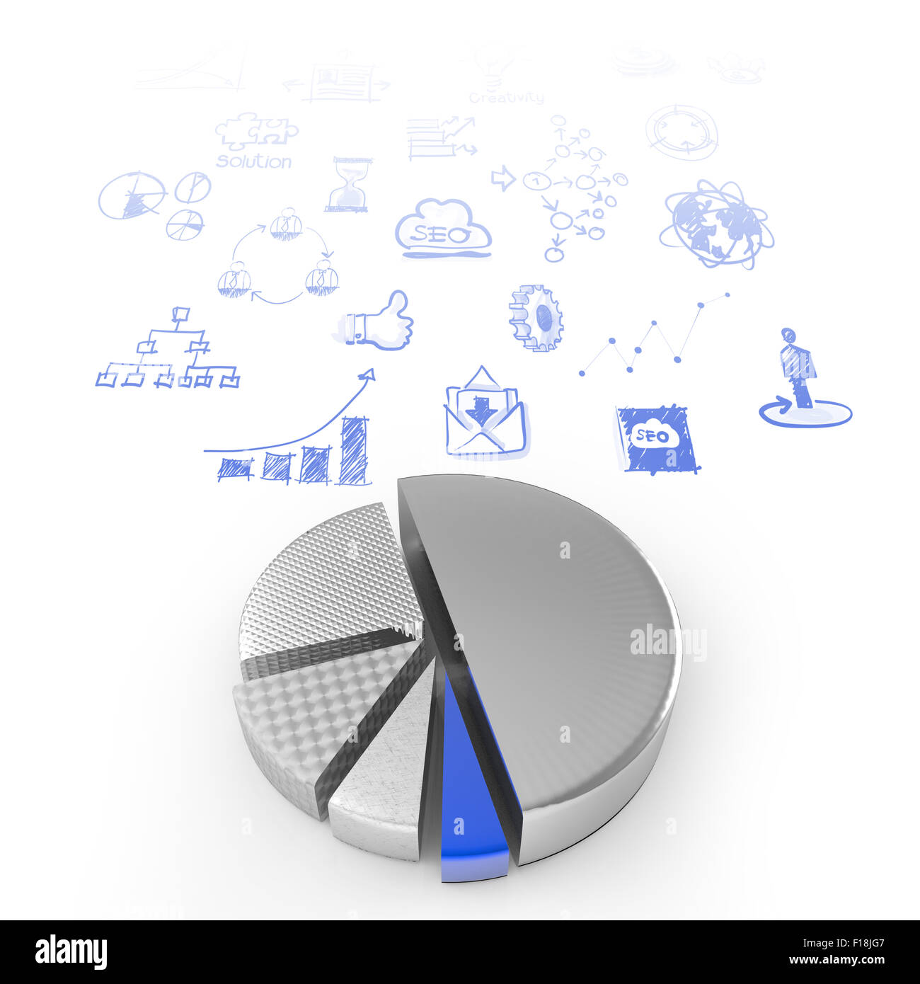 3d pie chart hi-res stock photography and images - Alamy