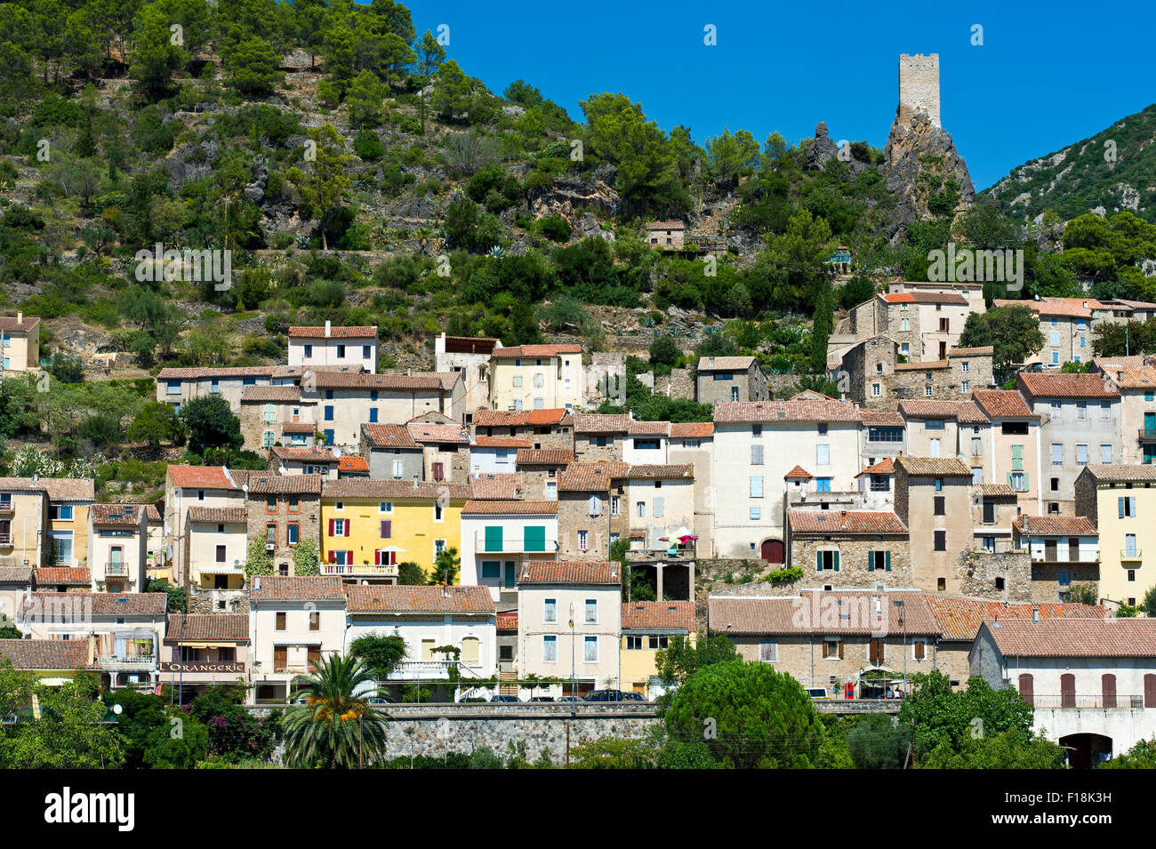 Roquebrun, Herault, Languedoc Roussillon, France Stock Photo - Alamy