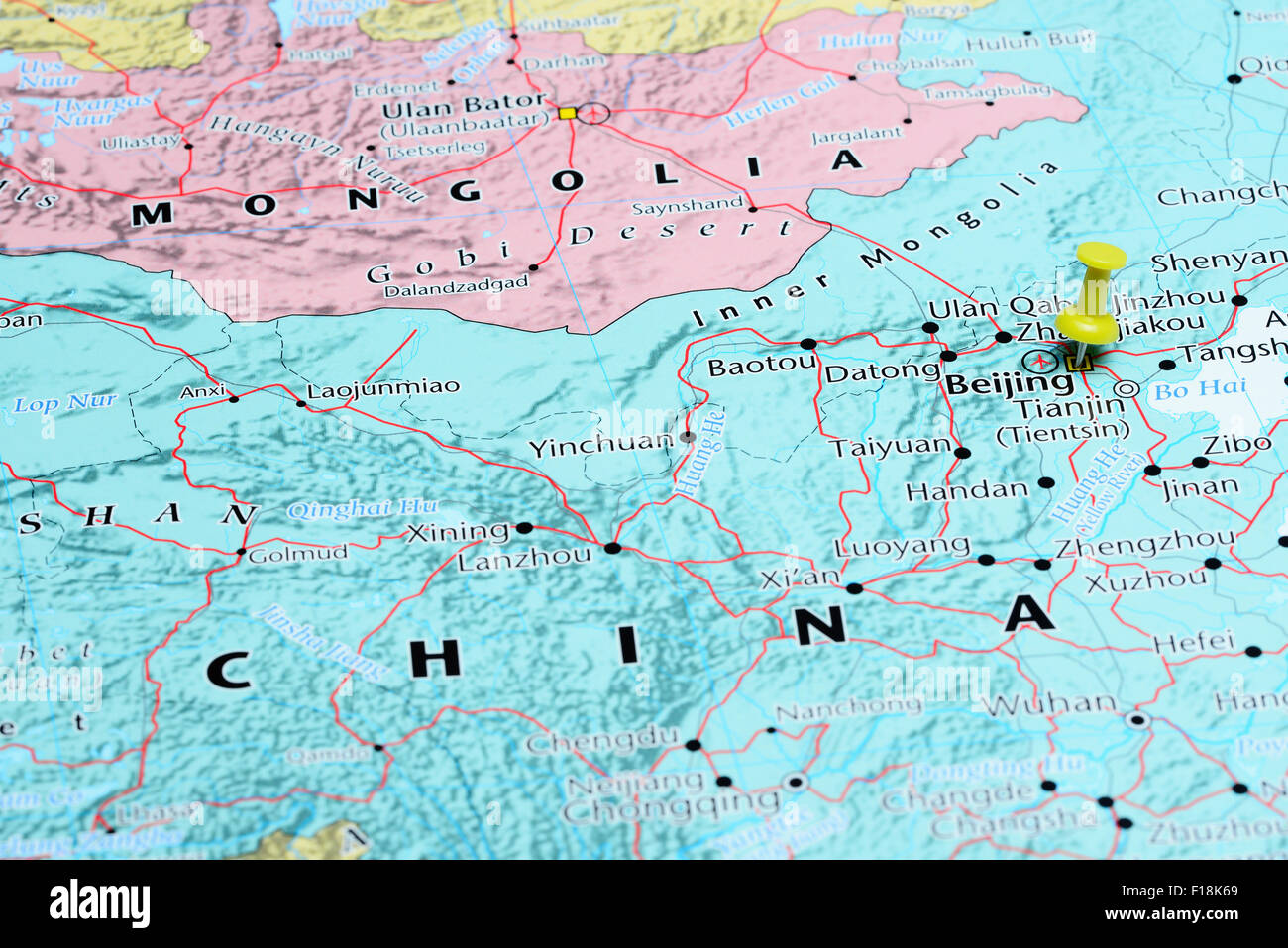 Beijing map pin hi-res stock photography and images - Alamy