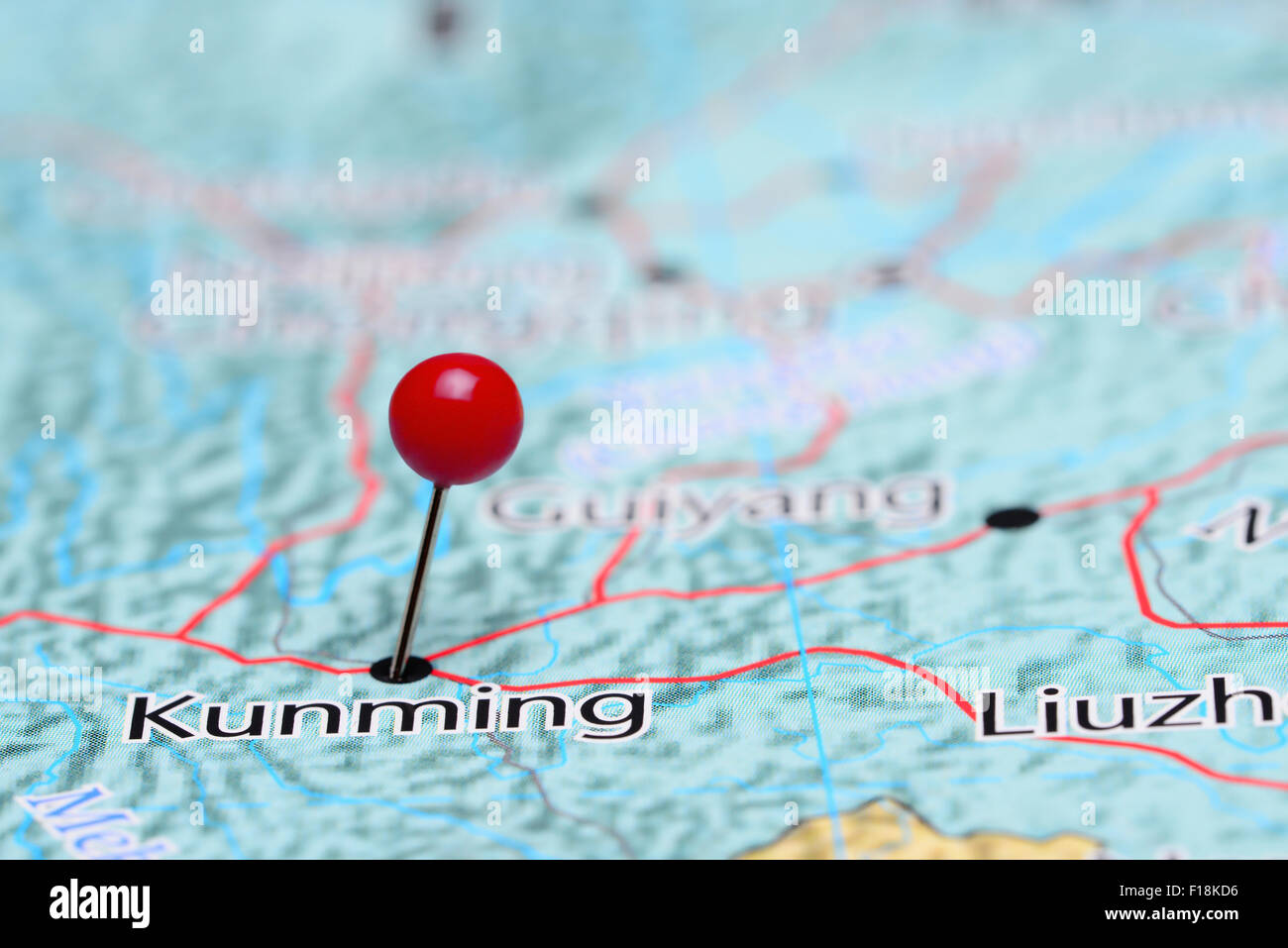 Map of kunming hi-res stock photography and images - Alamy
