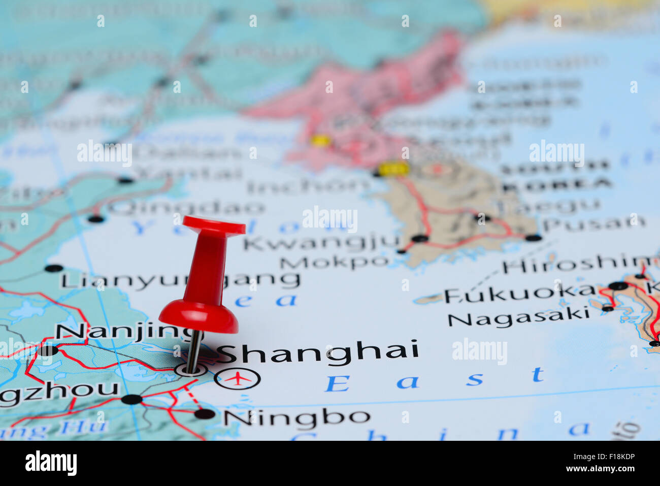 Asia shanghai map hi-res stock photography and images - Alamy