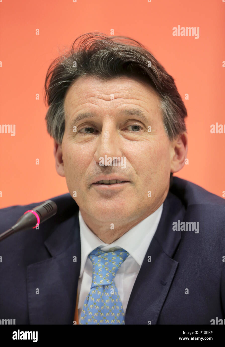Beijing, China. 30th Aug, 2015. Sebastian Coe, newly elected president ...