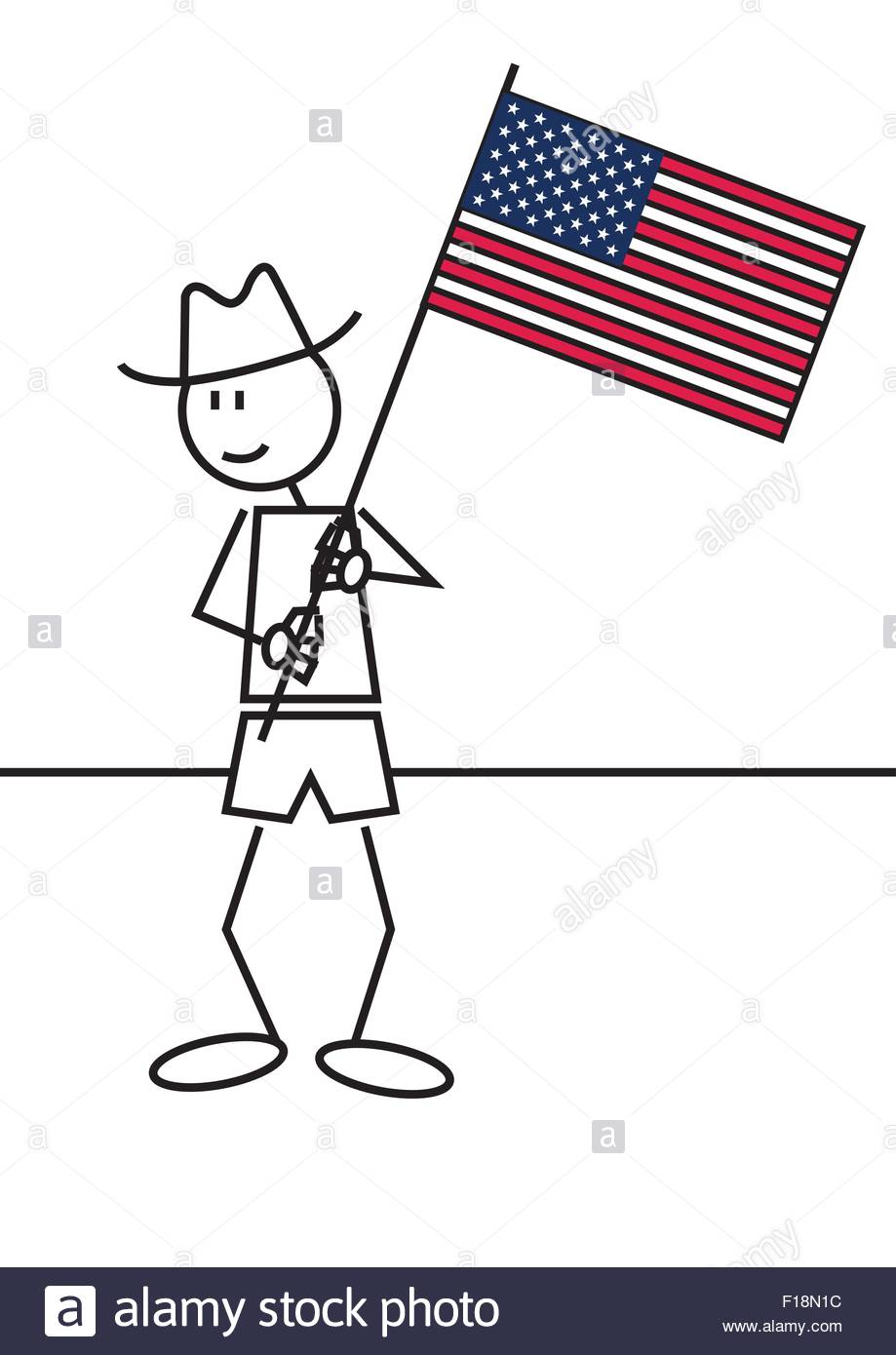 Stick Figure Flag High Resolution Stock Photography and Images - Alamy