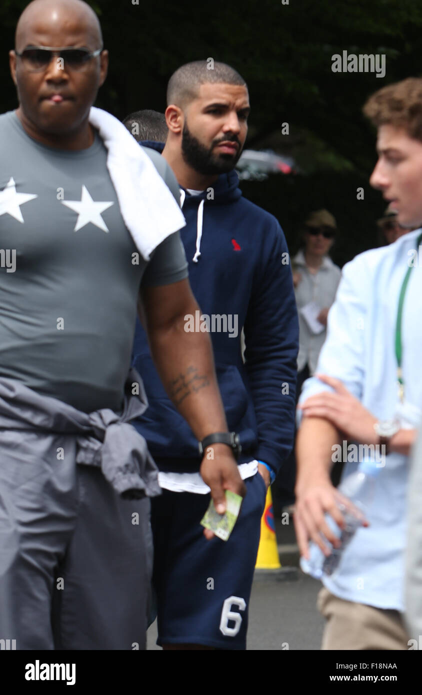 Wimbledon 2015 - Day 1 - Celebrity Sightings Featuring: Drake Where ...